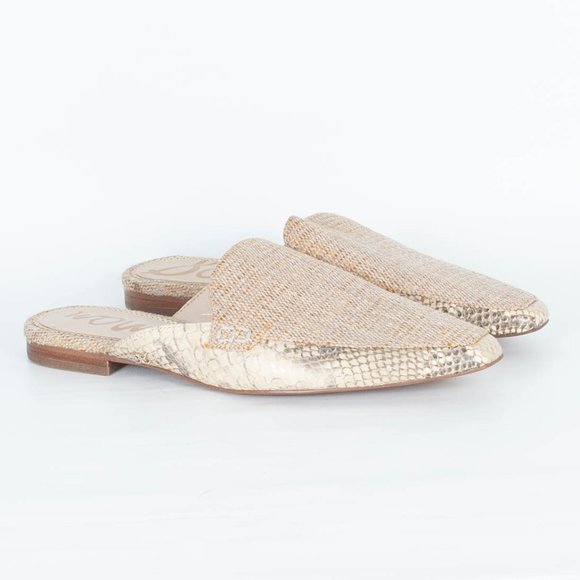Sam Edelman | Shoes | Sam Edelman Eiko Woven Tweed Slip On Mules Womens ...